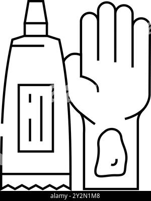 antifungals medicines pharmacy line icon vector illustration Stock ...