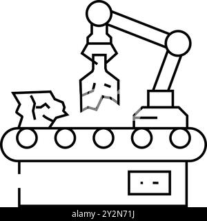 municipal solid waste msw line icon vector. municipal solid waste msw ...