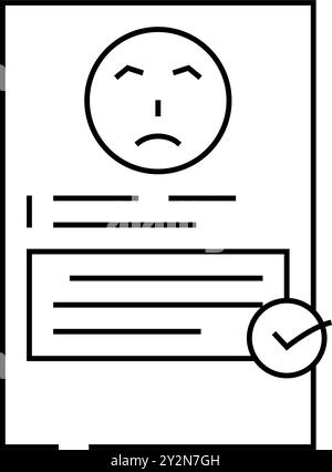 complaint resolution business process line icon vector illustration ...