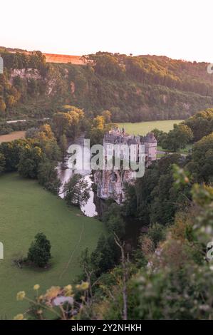 Aerial view of Walzin Castle in Wallonia, Belgium Stock Photo - Alamy