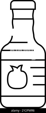 molasses pomegranate line icon vector illustration Stock Vector Image ...