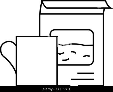 tea artichoke line icon vector. tea artichoke sign. isolated contour ...