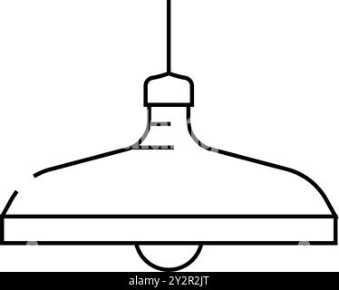 overhead lighting living room line icon vector illustration Stock ...