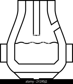 basic oxygen furnace steel production neon glow icon illustration Stock ...