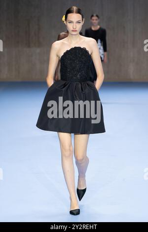 Model Clara Denison walks on the runway at the Acne fashion show during ...
