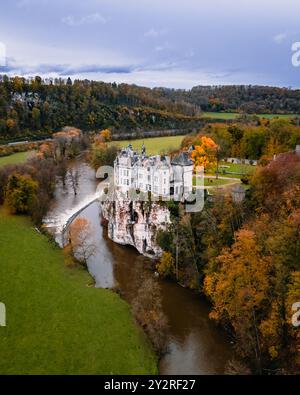 Aerial view of Walzin Castle in Wallonia, Belgium Stock Photo - Alamy