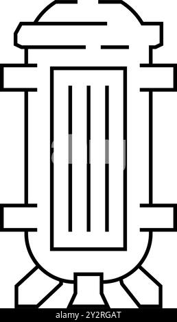 reactor vessel nuclear energy line icon vector illustration Stock ...