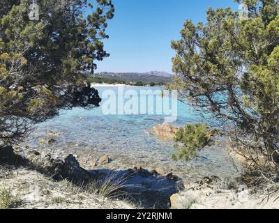 View of Rena Bianca beach, Costa Smeralda Stock Photo - Alamy
