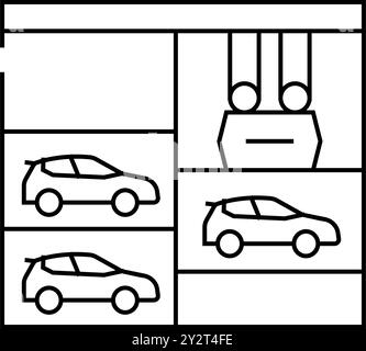 multi-level parking line icon vector illustration Stock Vector Image ...