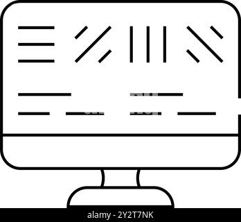 astigmatism test ophthalmology line icon vector. astigmatism test ...