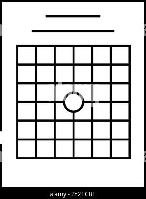 amsler table ophthalmology line icon vector. amsler table ophthalmology ...