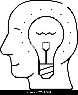 human ingenuity line icon vector. human ingenuity sign. isolated ...