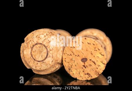 Two wine corks, macro, isolated on white background Stock Photo - Alamy
