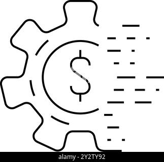 digitization of processes business manager line icon vector ...