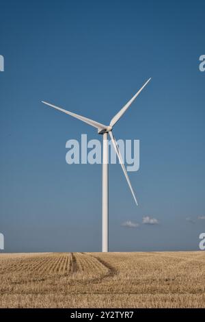 Wind farm, wind power station, Forterre, Burgundy, France, Europe Stock ...