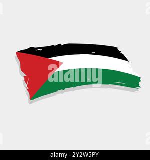 Vector brush stroke flag set, nine grunge flag: Italy, Ivory coast ...