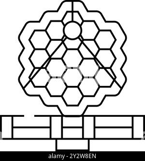 james webb space telescope line icon vector. james webb space telescope ...