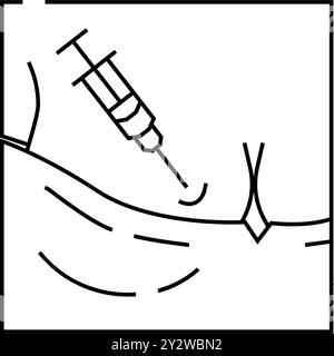 mesotherapy rejuvenation zones line icon vector. mesotherapy ...