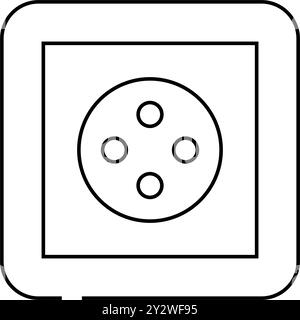 cee 7 5 socket line icon vector illustration Stock Vector Image & Art ...