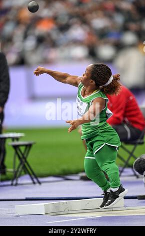 Lauritta Onye of Nigeria competing in the women’s T47 shot put at the ...