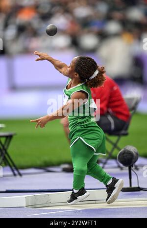 Lauritta Onye of Nigeria competing in the women’s T47 shot put at the ...