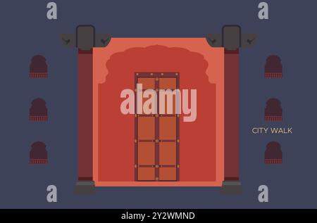Traditional Wada Windows - Pune City Walk - Stock Illustration as EPS ...