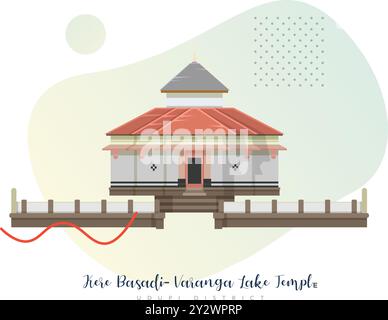 Kere Basadi- Varanga Lake Jain Temple - Stock Illustration as EPS 10 ...