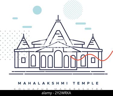 Ancient - Mahalakshmi Temple, Kolhapur - Stock Illustration as EPS 10 ...