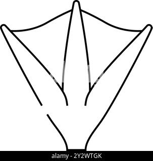 bird hoof print line icon vector illustration Stock Vector Image & Art ...
