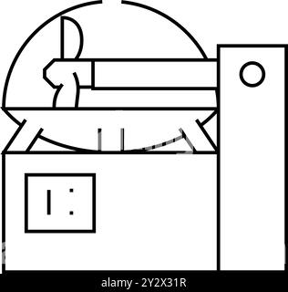 high speed cutter line icon vector. high speed cutter sign. isolated ...