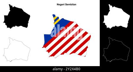 Negeri Sembilan map vector illustration. Malaysian city. State in ...