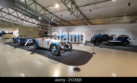 Front view of the historic Tracta Gephi racing car at the LeMans museum ...