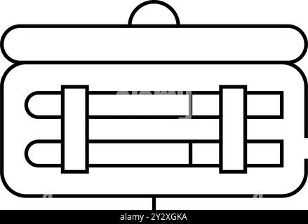 insulin injection set box line icon vector. insulin injection set box ...