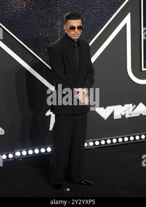 Rauw Alejandro arrives at the MTV Video Music Awards on Wednesday, Sept ...
