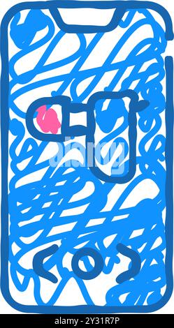 hearing aid device on phone screen color icon vector illustration Stock ...