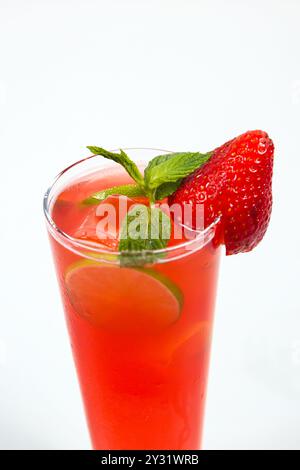 A closeup of a red cocktail with a beautiful garnish Stock Photo - Alamy