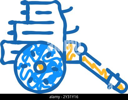 catapult antique gun icon doodle illustration Stock Vector Image & Art ...