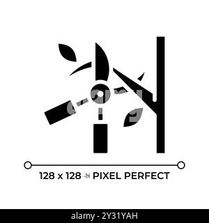 tree pruning garden maintenance glyph icon vector illustration Stock ...
