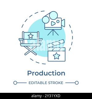 Film production multi color concept icon Stock Vector Image & Art - Alamy