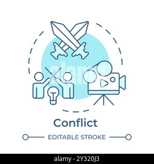 Conflict multi color concept icon Stock Vector Image & Art - Alamy