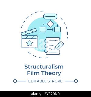 Structuralism film theory multi color concept icon Stock Vector Image ...