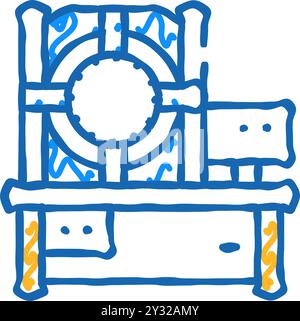 industrial crimping machine icon color illustration Stock Vector Image ...