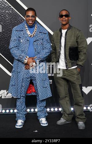 Busta Rhymes and Trilian Wood-Smith arriving at the 2025 MTV Video ...