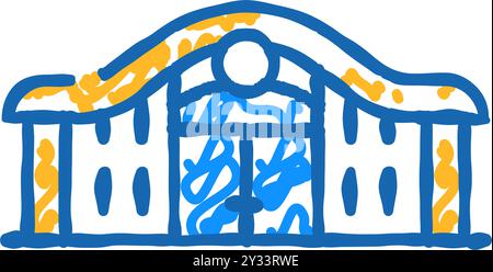 underwater railway tunnel icon doodle illustration Stock Vector Image ...