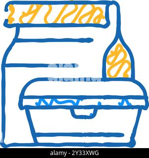 menu canteen icon doodle illustration Stock Vector Image & Art - Alamy