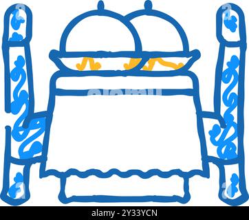 table for wedding day guests icon color illustration Stock Vector Image ...