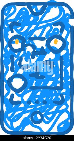 barcode scanner application icon doodle illustration Stock Vector Image ...