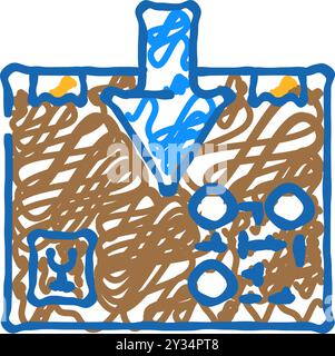 documents of import and export icon doodle illustration Stock Vector ...