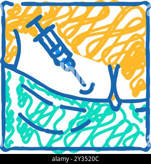 mesotherapy rejuvenation zones color icon vector. mesotherapy ...