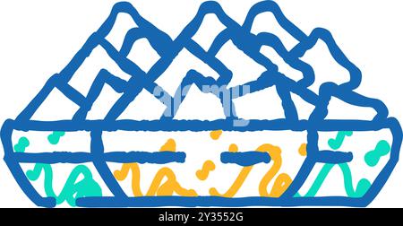 synthetic resin production icon doodle illustration Stock Vector Image ...